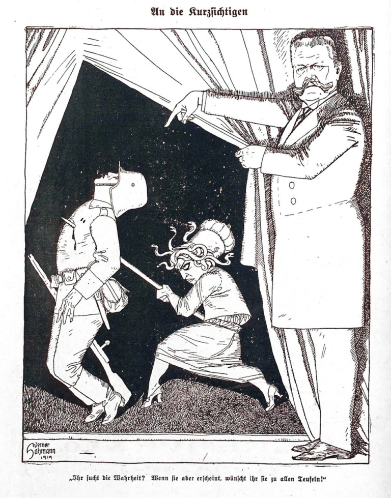 German cartoon, 1919 - The Propaganda Archive